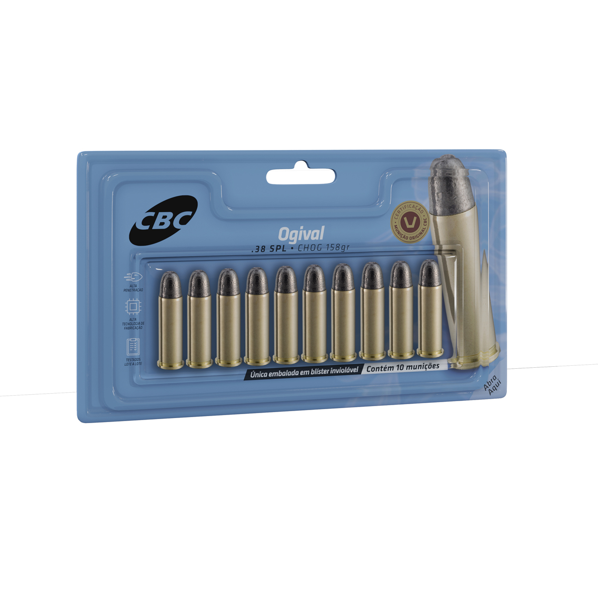 Munição CBC .38 SPL CHOG 158gr Valor Unidade – Sports Men's